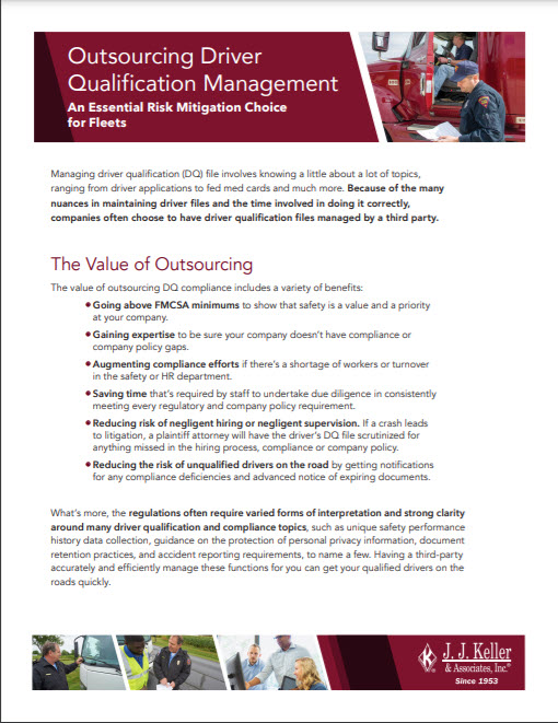 Outsourcing Driver Qualification Management